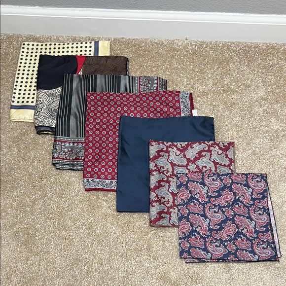 Accessories | Assorted Patterned Pocket Squares Bundle Of 7 | Poshmark